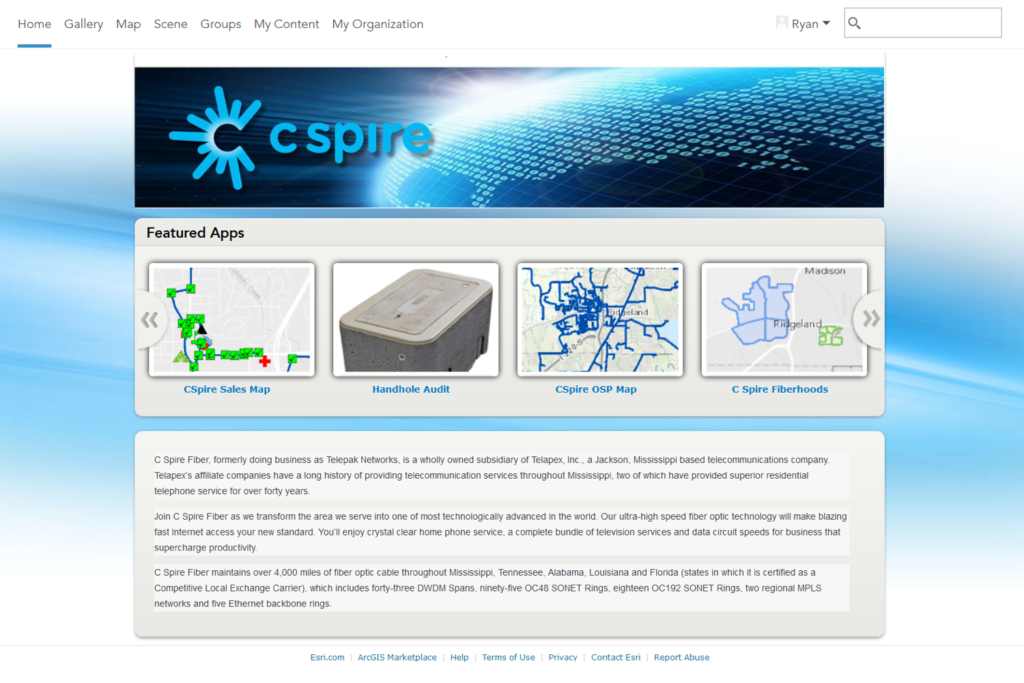 ArcGIS Online Implementation Brings Web Maps to C-Spire